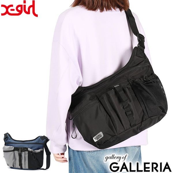 【商品レビューで＋5％】X-girl ショルダーバッグ A4 軽量 エックスガール バッグ 斜めがけ 通学 DAISY CHAIN SHOULDER BAG 105241053010