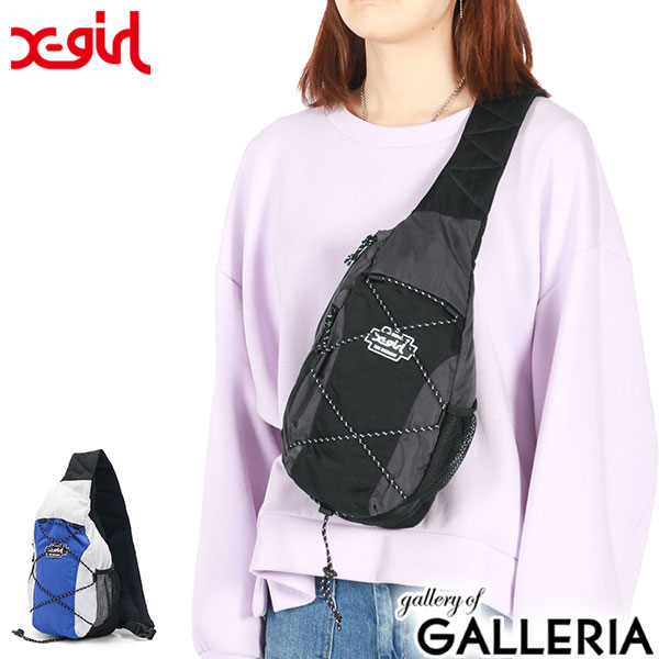 【商品レビューで＋5％】X-girl ボディバッグ レディース エックスガール 軽い 斜めがけ ショルダー BUNGEE CORD MINI BAG 105242053012