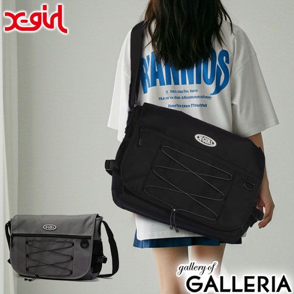 【商品レビューで＋5％】エックスガール ショルダーバッグ レディース 斜めがけバッグ 大きめ A4 X-girl メッセンジャーバッグ 斜めがけ  14L  105251053007