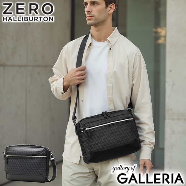 【商品レビューで＋5％】【正規品5年保証】ゼロハリバートン ショルダーバッグ メンズ ブランド ZERO HALLIBURTON 斜めがけ モノグラム 防滴 横型 トラベル  A4 8L 81522