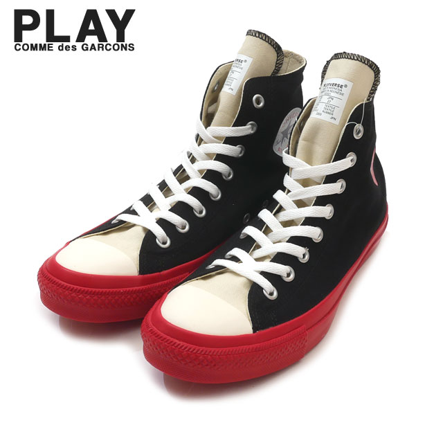 新品 プレイ コムデギャルソン PLAY COMME des GARCONS x コンバース CONVERSE ALL STAR HI PCDG オールスター スニーカー BLACK ブラック 黒 フットウェア