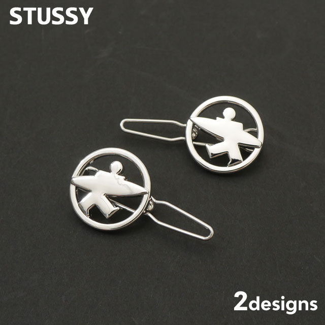 新品 ステューシー STUSSY SURFMAN HAIRCLIP サーフマン ヘアクリップ 単品販売 バラ売り スケート ストリート エイトボール ストックロゴ グッズ