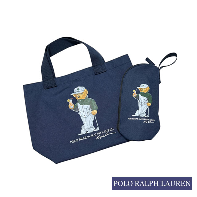 新品 ポロ ラルフローレン POLO RALPH LAUREN GOLF BEAR TOTE BAG RLX ドリンクホルダー付き トート バッグ ゴルフ RLX グッズ