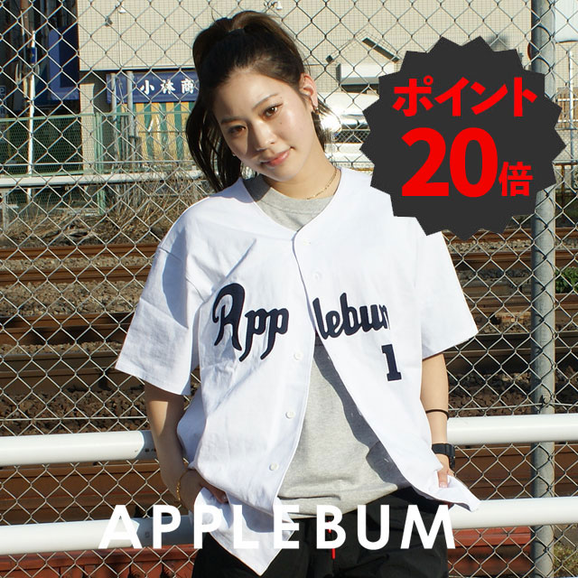 [期間限定ポイント20倍！] 新品 アップルバム APPLEBUM Tornado Baseball Tee ベースボール Tシャツ WHITE ホワイト 半袖Tシャツ