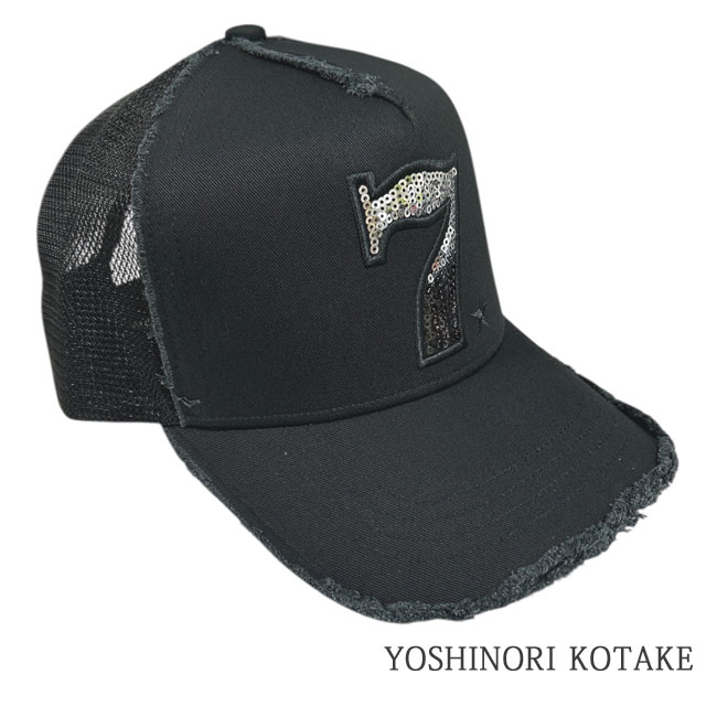 新品 ヨシノリコタケ YOSHINORI KOTAKE 7 LOGO SPANGLES MESH CAP スパンコール ロゴ メッシュ キャップ トラッカー ヘッドウェア