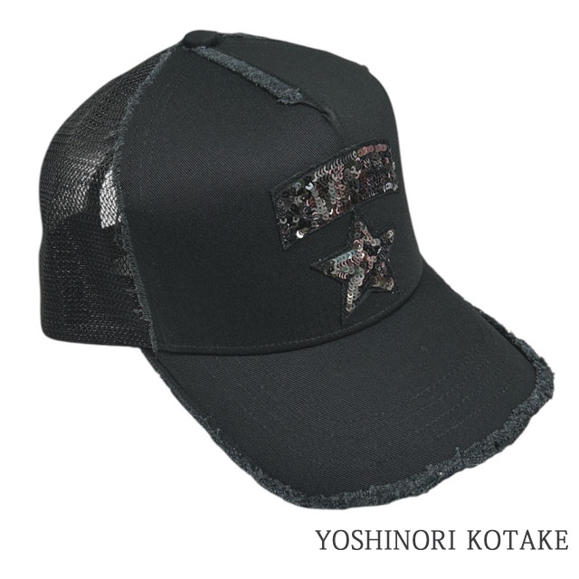 新品 ヨシノリコタケ YOSHINORI KOTAKE STARS LOGO SPANGLES MESH CAP スパンコール ロゴ メッシュ キャップ トラッカー ヘッドウェア