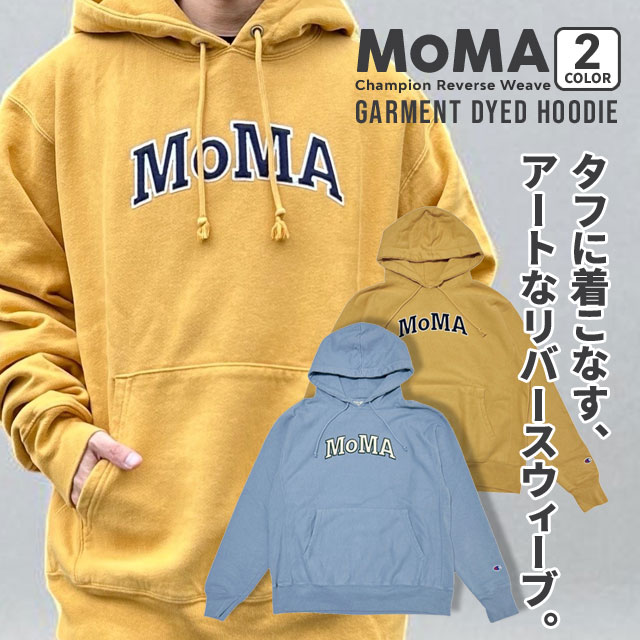 【価格見直しました】 新品 モマ MoMA x チャンピオン Champion Garment Dyed Reverse Weave Hoodie リバースウィーブ プルオーバーパーカー SWT/HOODY