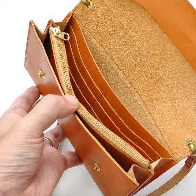 スマホショルダー スマホポーチ 財布付き 財布一体型 栃木レザー 本革