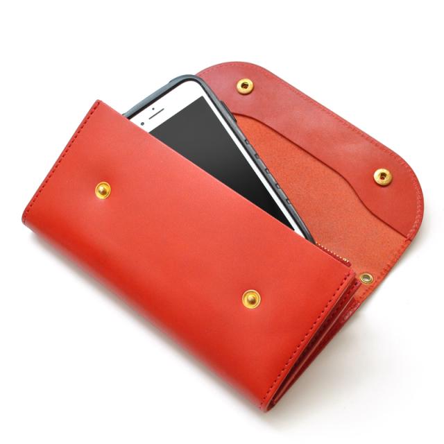 スマホショルダー スマホポーチ 財布付き 財布一体型 栃木レザー 本革