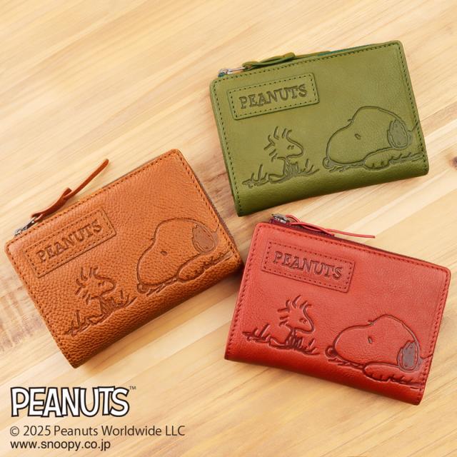 折り財布 レディース 折財布 短財布 ハーフウォレット ピーナッツ peanuts スヌーピー キャラクター かわいい オシャレ 本革 レザー おすすめ【NO.73055】 ブランド 人気