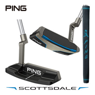 ピン SCOTTSDALE ANSER 2D パター PING PP58 ブラック/ブルー ミッドサイズ グリップ装着モデル
