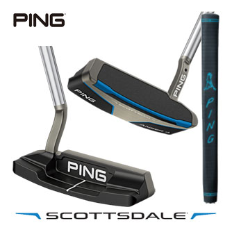 ピン SCOTTSDALE ANSER 4 パター PING PP58 ブラック/ブルー ミッドサイズ グリップ装着モデル
