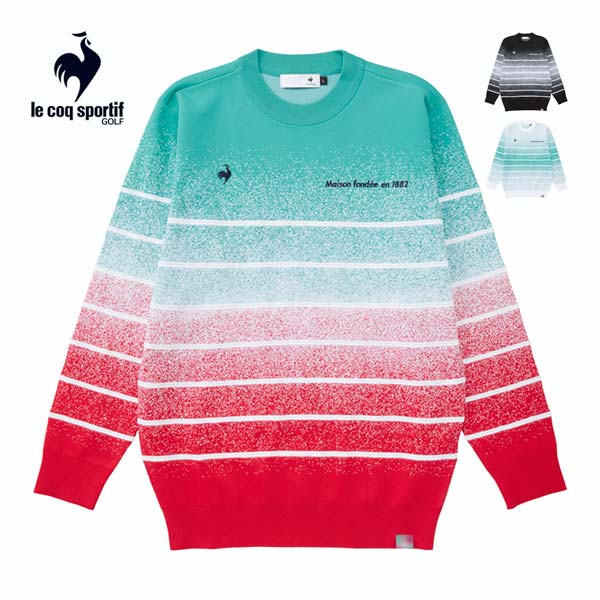 ルコックスポルティフ ゴルフ グラデーション柄 モックネック セーター ウェア メンズ 2025年春夏モデル M-3L LG5SST00M