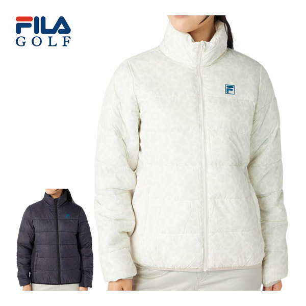 フィラゴルフ レオパード柄 フルジップ ダウンブルゾン ウェア レディース 2025年秋冬モデル S-LL 795-264