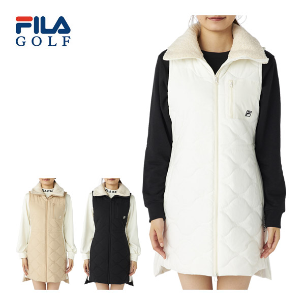 フィラゴルフ キルト フルジップ 中綿 ワンピース ウェア レディース 2025年秋冬モデル M-LL 795-403