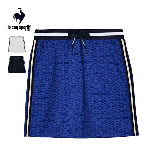 ルコックスポルティフ ゴルフ トライアングル総柄 ジャージスカート ウェア レディース 2025年秋冬モデル S-LL LG5FSK01L