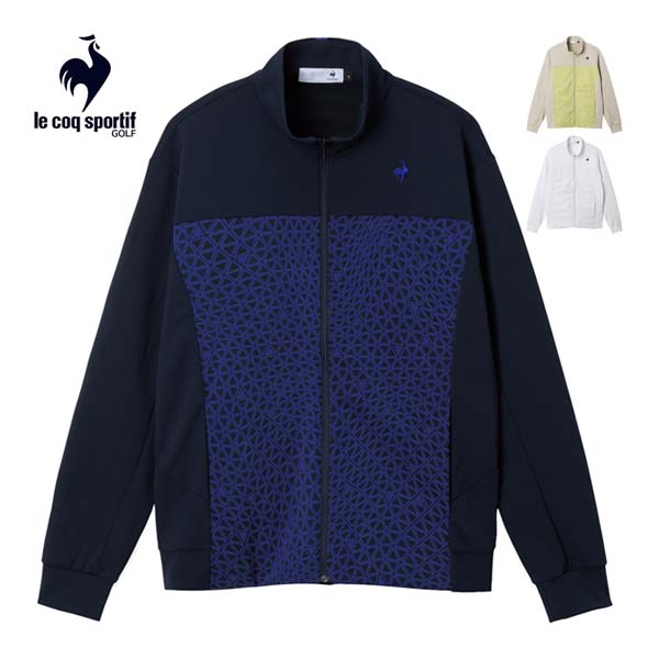 ルコックスポルティフ ゴルフ トライアングル柄 ハイブリッド フルジップ ミドラーブルゾン ウェア メンズ 2025年秋冬モデル M-3L LG5FSW00M
