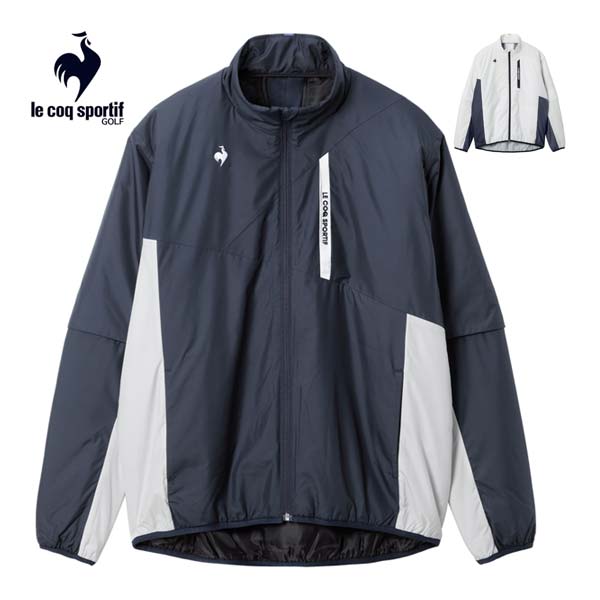 ルコックスポルティフ ゴルフ ヒートナビ ストレッチプリーツ フルジップ 中綿プレーブルゾン ウェア メンズ 2025年秋冬モデル M-3L LG5FWB51M