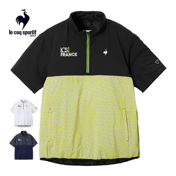 ルコックスポルティフ ゴルフ ヒートナビ ハーフジップ 中綿 半袖 ブルゾン ウェア メンズ 2025年秋冬モデル M-LL LG5FWBC0M