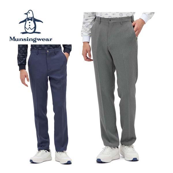 マンシングウェア 千鳥チェック ウエストストレッチ ロングパンツ ゴルフウェア メンズ 2025年秋冬モデル MG5FLP80M