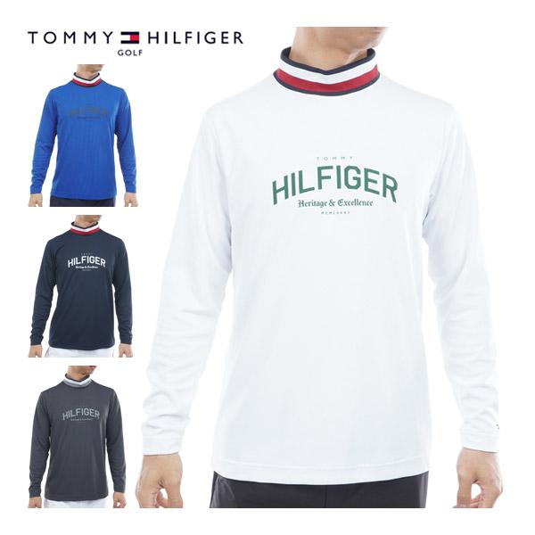 トミーヒルフィガー シグネチャーリブ モックネック 長袖シャツ ゴルフウェア メンズ 2025年秋冬モデル M-3L THMA562