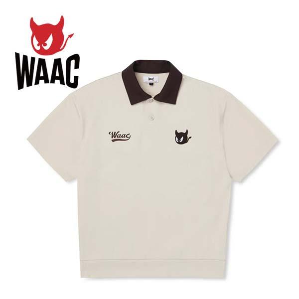 WAAC ライト ストレッチ ポンチ 半袖 ポロシャツ ゴルフウェア メンズ 2025年秋冬モデル M-L 072254013