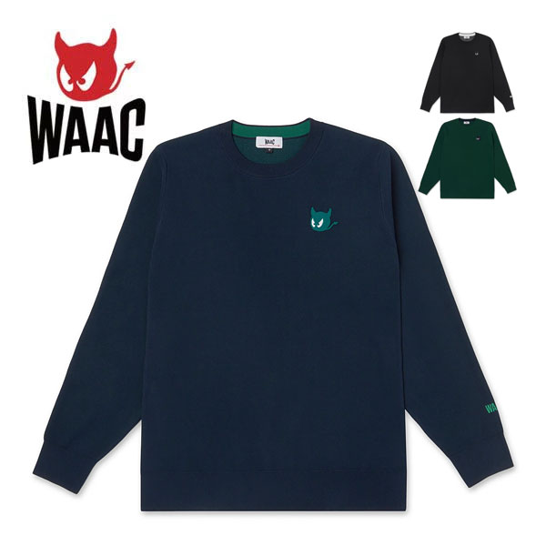 WAAC ライトウェイト プルオーバー クルーネック ニット ゴルフウェア メンズ 2025年秋冬モデル M-XL 072254720