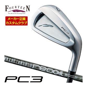 特注カスタムクラブ フォーティーン 2024 PC3 アイアン USTマミヤ アッタス Recoil 95 / 110 シャフト 単品[＃5、＃6、＃7、＃8、＃9、PW]