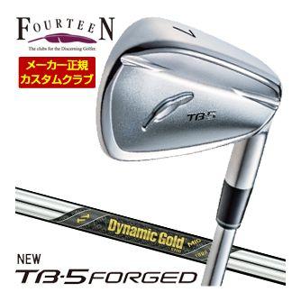 特注カスタムクラブ フォーティーン 2025NEW TB-5 FORGED アイアン ダイナミックゴールド MID 115 シャフト 4本セット[＃7-P]