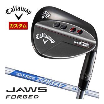 特注カスタムクラブ キャロウェイ JAWS FORGED ウェッジ チャコールブラック N.S.PRO Zelos7 シャフト