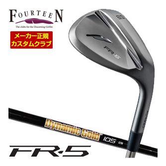 特注カスタムクラブ フォーティーン FR-5 ウエッジ ダイヤモンドブラックサテン仕上げ ダイナミックゴールド 105 ONYX BLACK シャフト