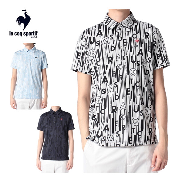 ルコックスポルティフ ゴルフ メンズ ウェア ロゴジャガード 半袖 ポロシャツ QGMVJA08 2023年春夏モデル M-LL