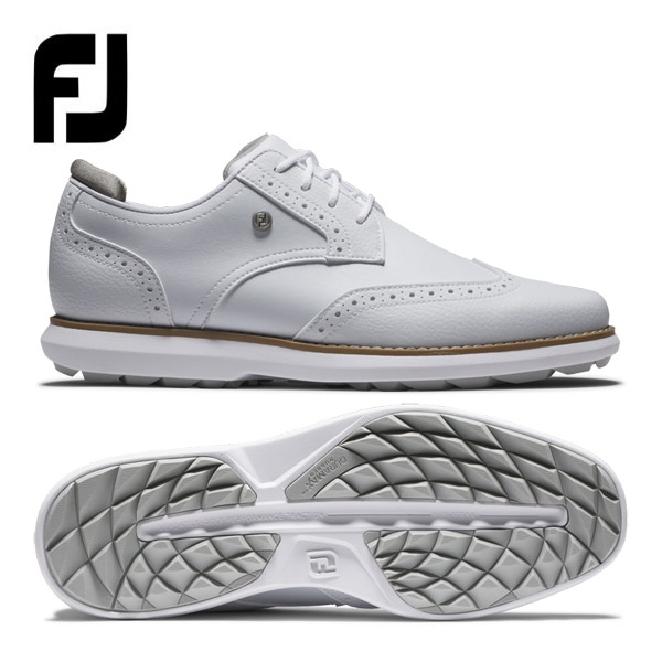 フットジョイ FJ トラディションズ ブルーチャー スパイクレス ゴルフシューズ レディース ウィズ：W