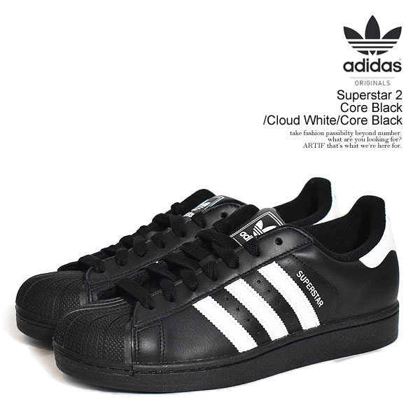 adidas Originals アディダス オリジナルス Superstar 2 Core Black/Cloud White/Core Black スニーカー スーパースター2 atfacc