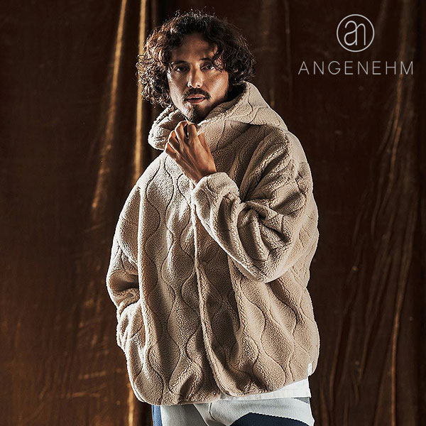 2025 秋冬 先行予約 10月中旬〜下旬入荷予定 ANGENEHM アンゲネーム Boa Quilt Hoodie メンズ ジャケット キャンセル不可 atfjkt
