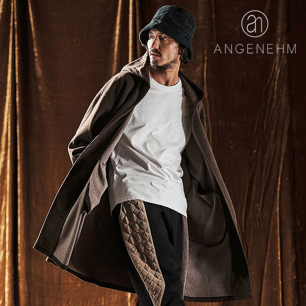 2025 秋冬 先行予約 11月上旬〜中旬入荷予定 ANGENEHM アンゲネーム Hooded Coatigan -Wool Blend Heavy Weight Fabric- atfjkt
