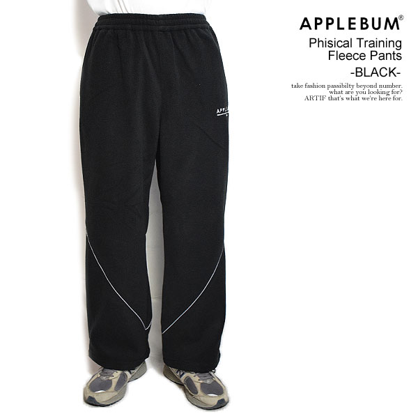 30％OFF SALE セール APPLEBUM アップルバム Phisical Training Fleece Pants -BLACK- メンズ パンツ フリースパンツ atfpts