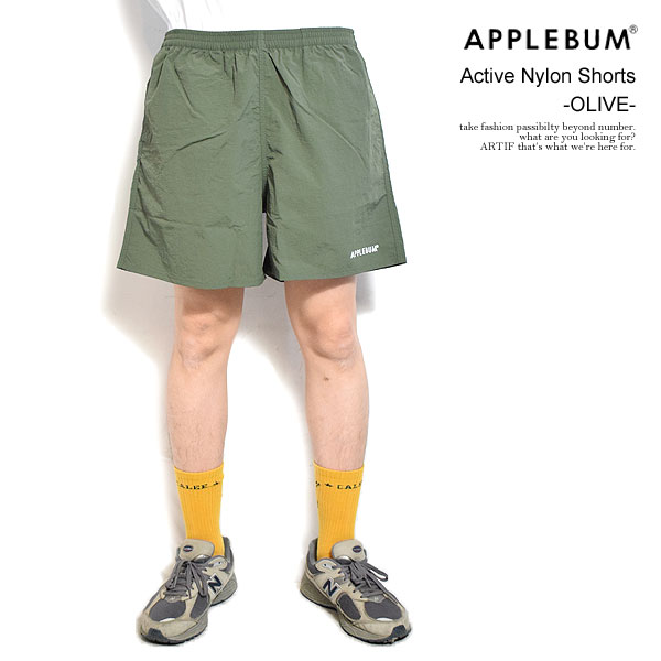 APPLEBUM アップルバム Active Nylon Shorts -OLIVE- メンズ パンツ ショートパンツ ショーツ ナイロンショーツ atfpts