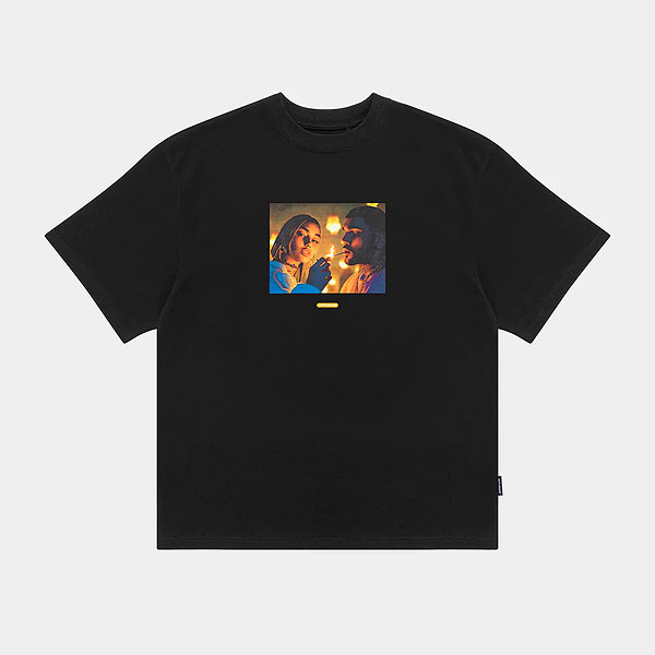 APPLEBUM アップルバム “Light It Up” T-shirt 12oz -BLACK- メンズ Tシャツ 半袖 ヘビーオンス 送料無料 ストリート atftps