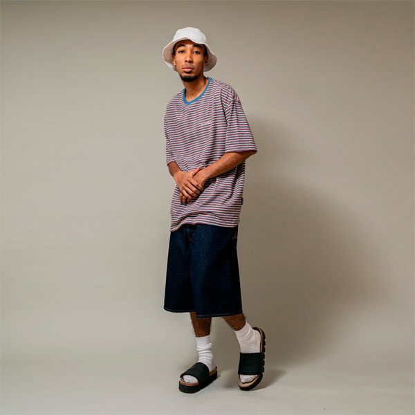 APPLEBUM アップルバム ”ApplebuM” Border T-shirt 7.5oz -BLUE/RED- メンズ Tシャツ 半袖 ボーダーTシャツ 送料無料 atftps