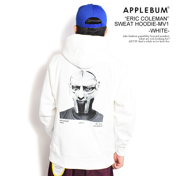APPLEBUM アップルバム “ERIC COLEMAN” SWEAT HOODIE-MV1 -WHITE- パーカー プルオーバー スウェット Eric Coleman atftps