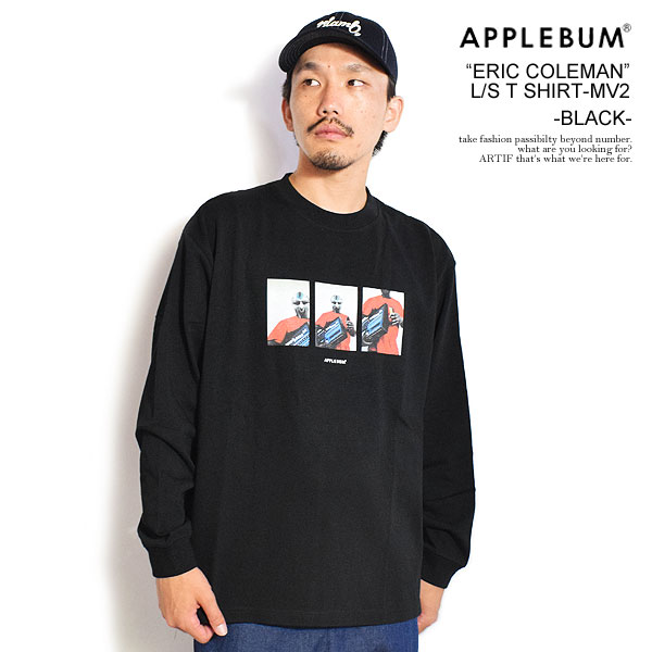 APPLEBUM アップルバム “ERIC COLEMAN” L/S T SHIRT-MV2 12oz -BLACK- メンズ Tシャツ 長袖 ロンT ヘビーオンス atftps