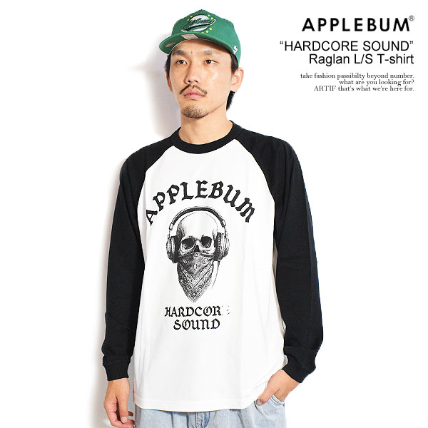 APPLEBUM アップルバム “HARDCORE SOUND” Raglan L/S T-shirt メンズ Tシャツ 長袖 ロンT ラグラン 送料無料 ストリート atftps