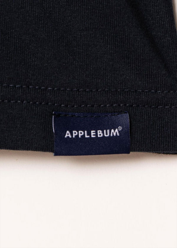 APPLEBUM アップルバム “APBM” L/S T-shirt -NAVY- メンズ Tシャツ 長袖 ロンT ドロップショルダー 送料無料 ストリート atftps