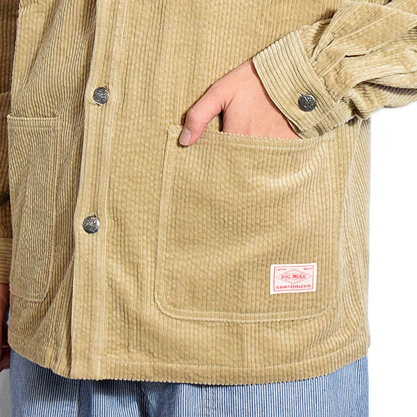 BIG MIKE ビッグマイク CORDUROY WASHED ENGINEER JACKET -BEIGE- メンズ ジャケット エンジニアジャケット 送料無料 atfjkt