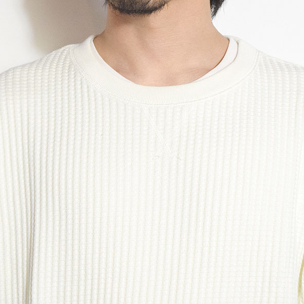 JEMORGAN LONG JOHNS ジェーイーモーガンロングジョーンズ ビッグワッフル L/S TEE -O.WHITE- メンズ Tシャツ 長袖 atftps