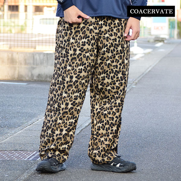 COACERVATE コアセルベート WIDE STRAIGHT LEOPARD PATTERN PANTS メンズ パンツ レオパード柄 ストレートパンツ atfpts