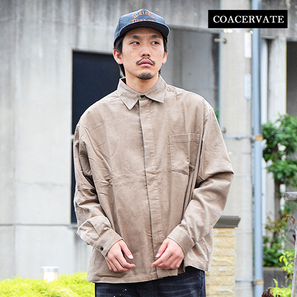 COACERVATE コアセルベート FLY FRONT CORDUROY L/S SHIRT メンズ シャツ 長袖シャツ コーデュロイ フライフロント atftps