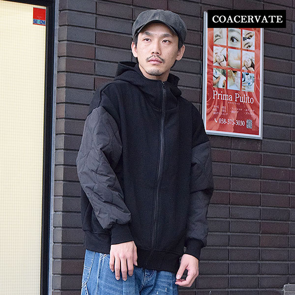 COACERVATE コアセルベート QUILTED SLEEVE HOODED JACKET ジャケット フーデッドジャケット 切り替えデザイン atfjkt