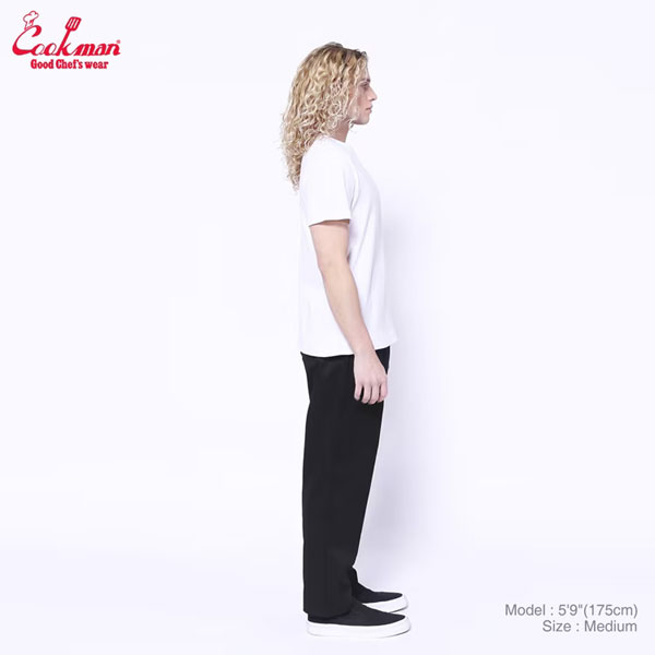 COOKMAN クックマン Chef Pants Semiwide FATBURGER Black -BLACK- メンズ パンツ シェフパンツ セミワイド FATBURGER atfpts